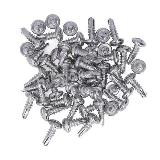 Vis en acier inoxydable 304 - OMABETA - 4.2x13mm - Lot de 200 - Autoperceuses - Tête ronde ...