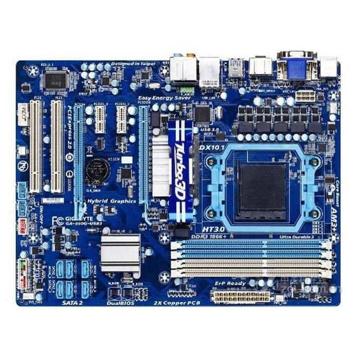 Carte mère GIGABYTE GA-880G-USB3 AMD 880G Socket AM3 4xDDR3 SDRAM 32GB ATX - Cdiscount Informatique