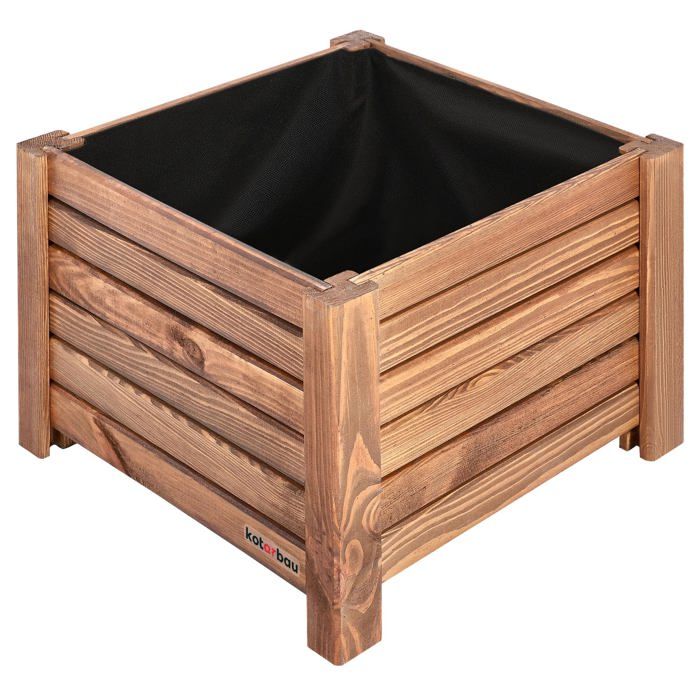 KOTARBAU Pot de fleurs en bois - 38 x 38 x 30 cm - Jardinière en pin ...