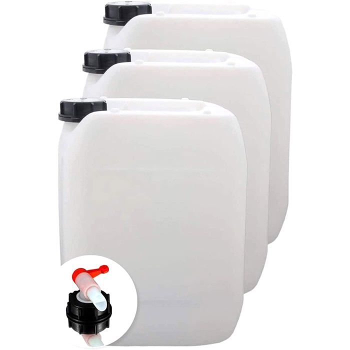 Bidon eau potable liquides 3x 10l - Réservoir d'eau avec 1x robinet ...