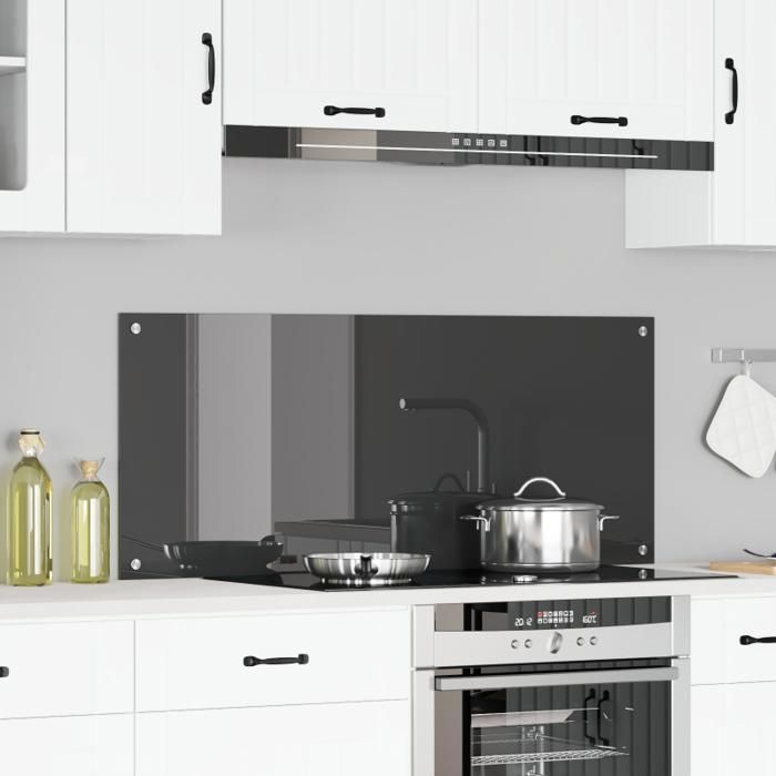 Cr dence De Cuisine Grise 120x50x0 6 Cm En Verre Tremp Cdiscount Cr dence De Cuisine Grise 120x50x0 6 Cm En Verre Tremp Cdiscount