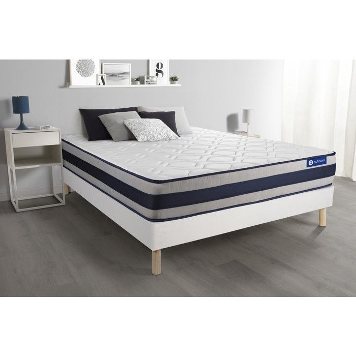 Ensemble matelas Latex et Mémoire de forme ACTILATEX ERGO 140x200 cm Maxi épaisseur 5zones de ...