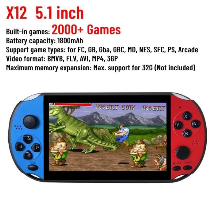 X12 - Console de jeu vidéo rétro avec écran HD pour enfants, plus de ...