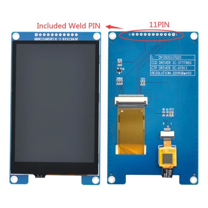 Carte de 11 pin avec broche - Écran tactile capacitif LCD TFT 3.5 ...