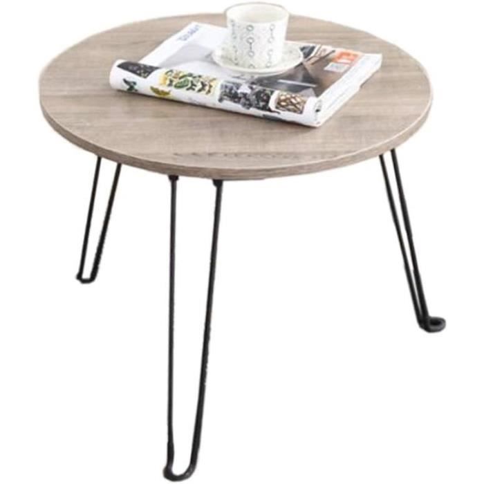 Table Basse Pliante Avec Finition En Bois Et Construction En Acier ...