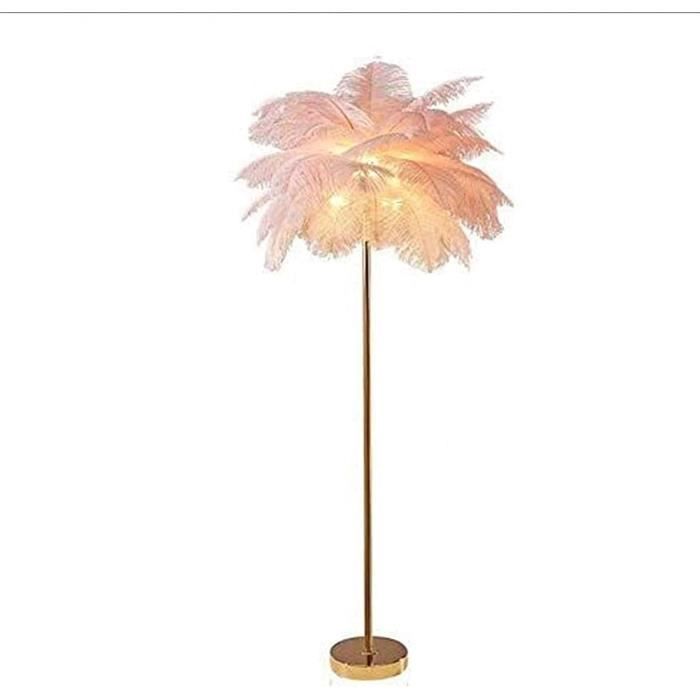 Lampadaire Plume d'autruche Rose, lampadaire, Lampe de Plume de Chambre ...