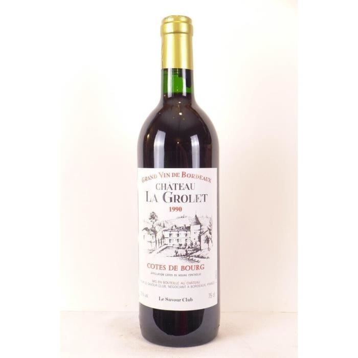 Côtes de bourg château la grolet savour club rouge 1990 - bordeaux - La ...