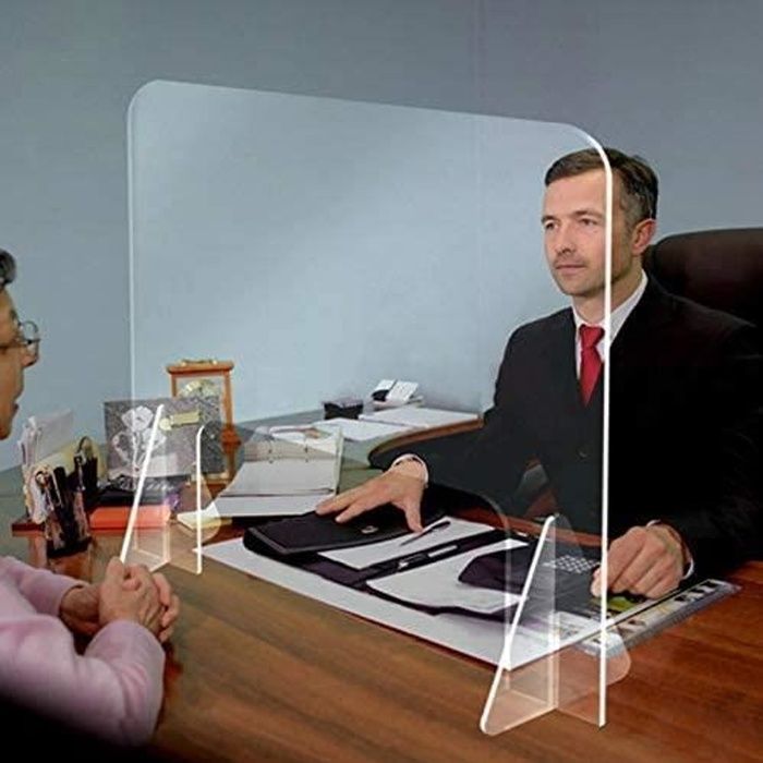 VITRE ECRAN Protection PLEXIGLASS Transparent COMPTOIR 65X65CM Accueil ...