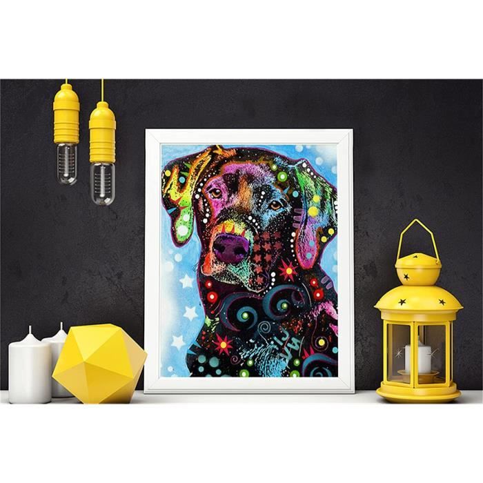 5D Diamond Painting Chien Labrador,Diy Broderie Diamant Kit Complet ...
