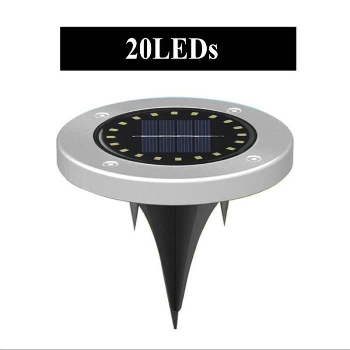 Lampadaire extérieur,Spot lumineux solaire à encastrable dans le sol ...