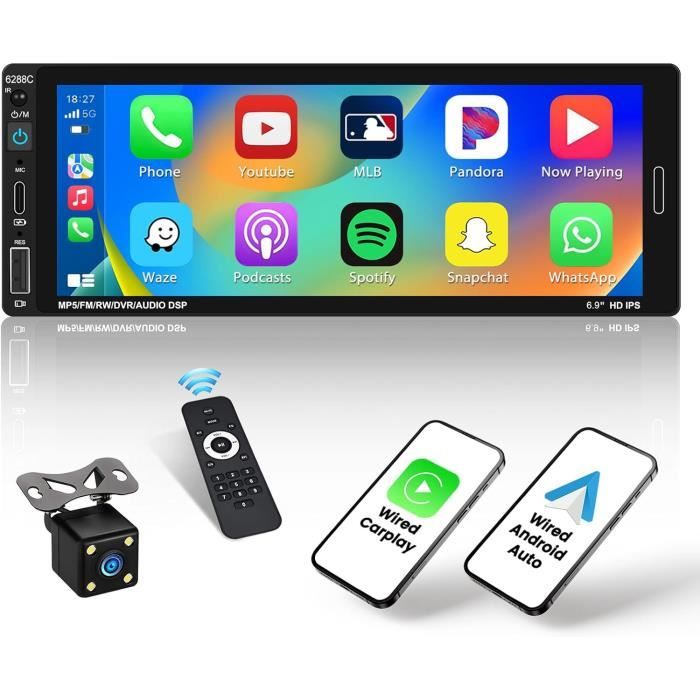 Carplay Android Auto Autoradio 1Din Mit Bildschirm 6,86 Zoll Touchscreen Carplay 1Din Radio ...