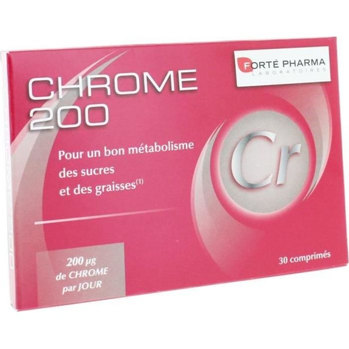 Forté Pharma Chrome 200 30 comprimés - Cdiscount Santé - Mieux vivre