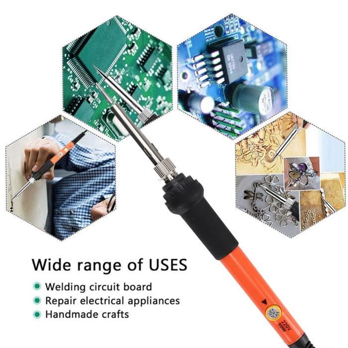 HURRISE Set de pyrogravure Kit de Pyrogravure Fer à Souder Électrique ...