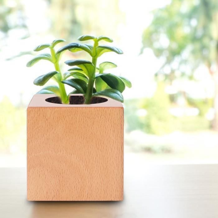 Mxzzand pot de fleurs en bois Jardinière Succulente Pot De Fleur En ...