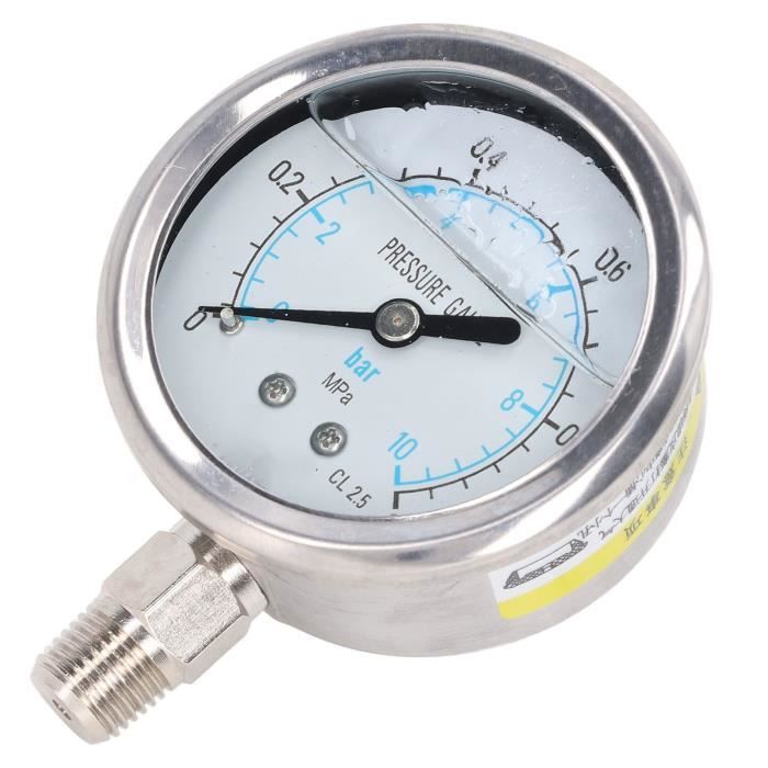 Manomètre à vide OMABETA YN-60 en acier inoxydable avec double échelle 0 ~ 1 MPa - Cdiscount Auto