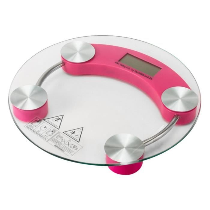 LCD Balance Électronique 180 kg Verre Numérique Poids Corporel Portable ...