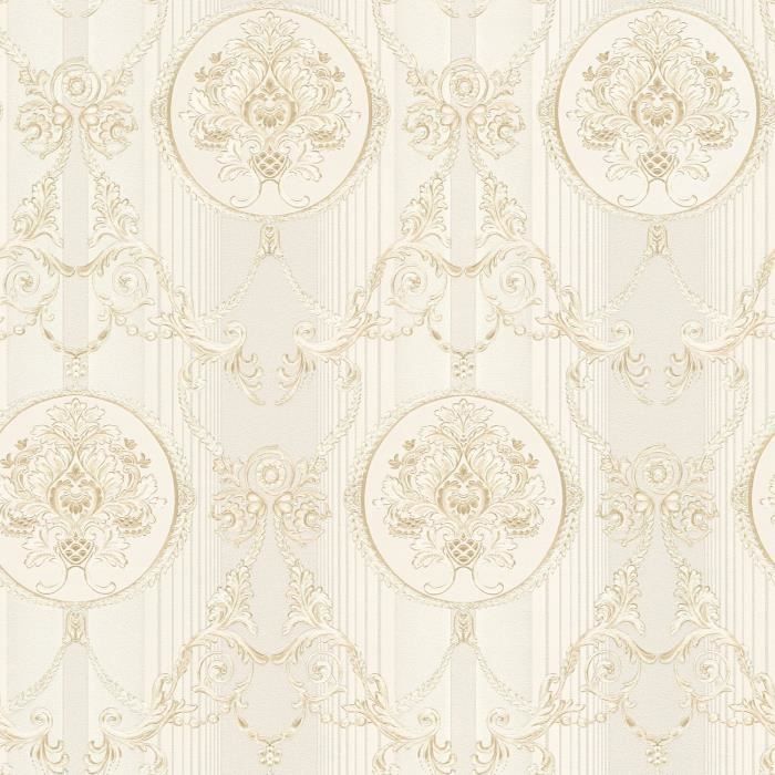 Papier peint baroque Profhome 330832-GU papier peint intissé légèrement ...