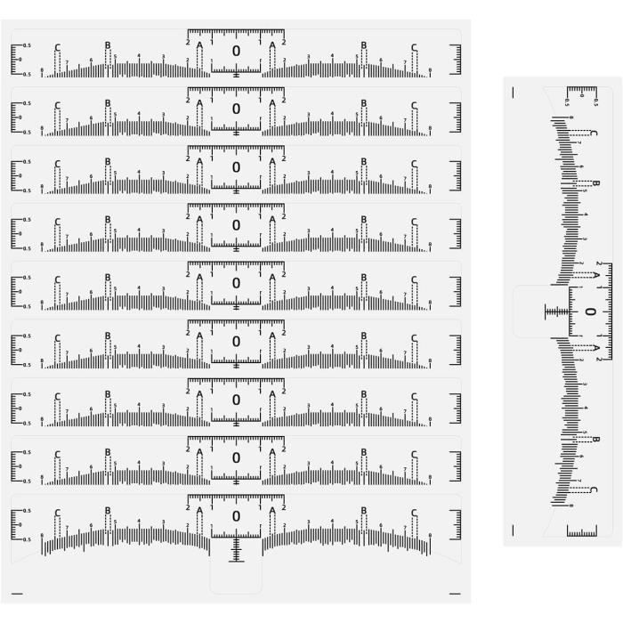 Disposable Eyebrow Ruler Stencils Brow Ruler Sticker Microblading ...