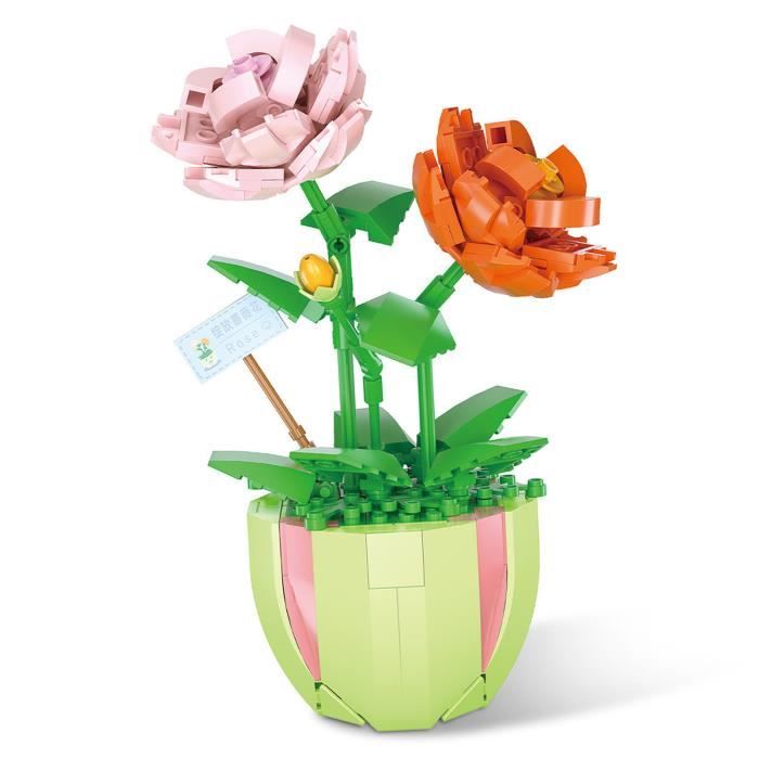 Bloc de construction Pot Plant Educational Lifelike Colorful Beautiful ...