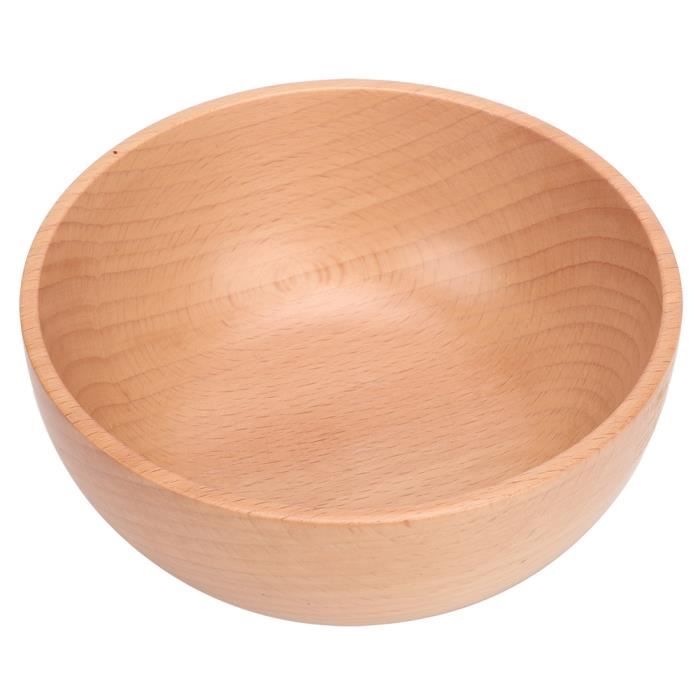 Bol en bois Riz Soupe Salade Bol À Manger Ustensiles Conteneur ...