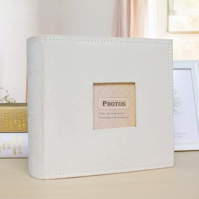 Album photo,White--Album photo rétro avec couverture en glouton ...