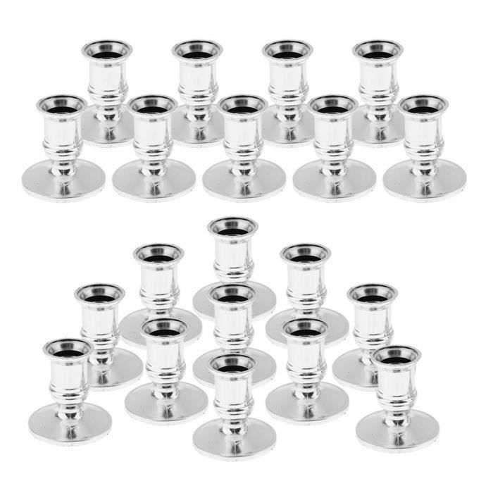 HuiYing-20pcs Base De Bougie Plastique Conique Électronique Chandelier ...