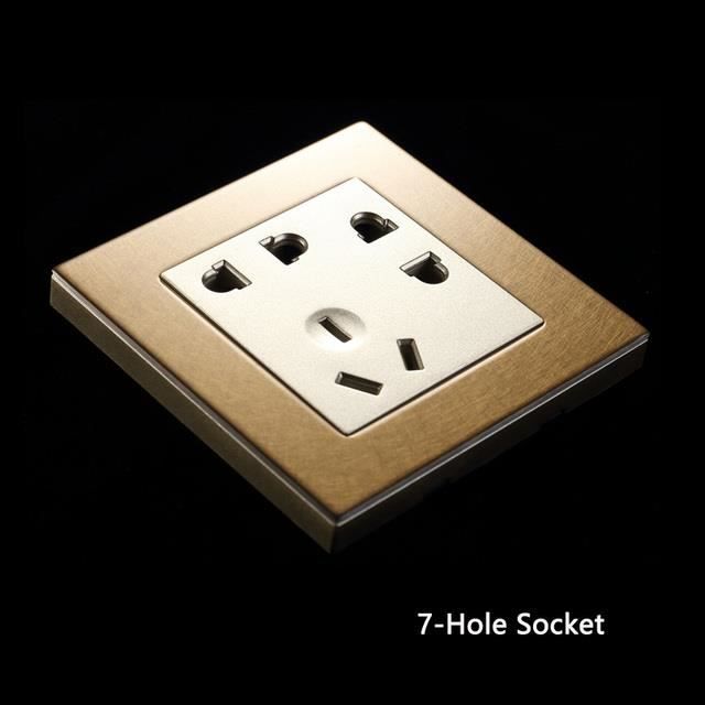 Interrupteur mural,7-hole Socket--Interrupteur À Bascule Pour Luminaire Mural, 1 À 4 Boutons, 2 ...