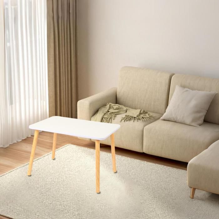 XJING-Mini Table Basse-Table de Lit-Blanc- pour travailler, lire et ...