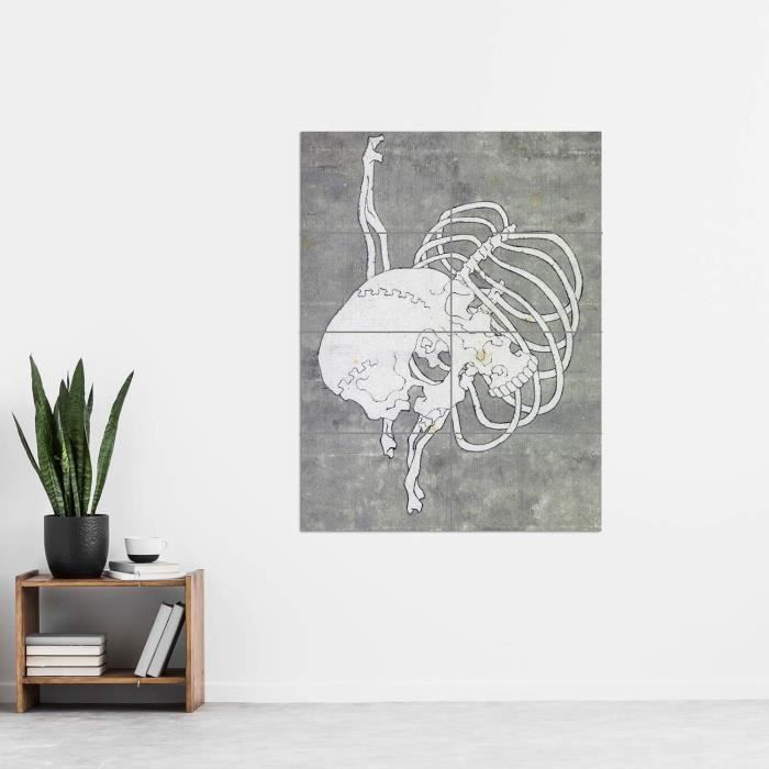Hokusai Skull Rib Cage Macabre Japanese Painting Xl Giant Panel Poster ...