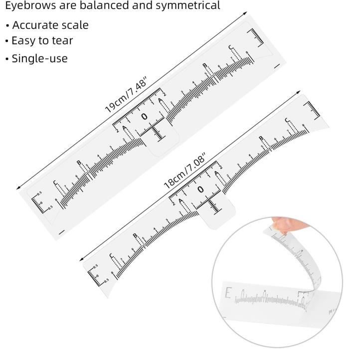 Disposable Eyebrow Ruler Stencils Brow Ruler Sticker Microblading ...