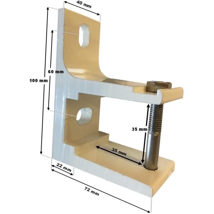 Support de Pose façade de Store pour Barre carrée 35x35[S517 ...