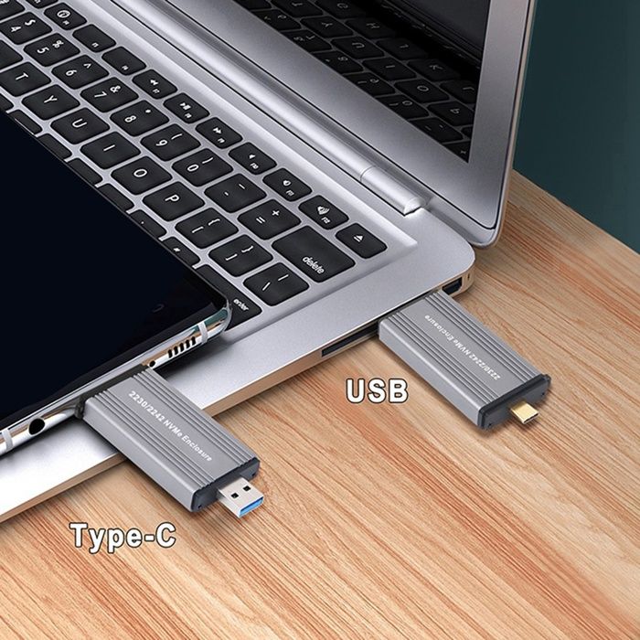 Case M2 Adapter NVME External Enclosure PCIE NVME M/M+B Key To USB 3 ...