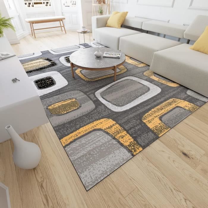 Tapis Salon Modern Motif - Tapis Grande Taille De Chambre À Poils Ras ...