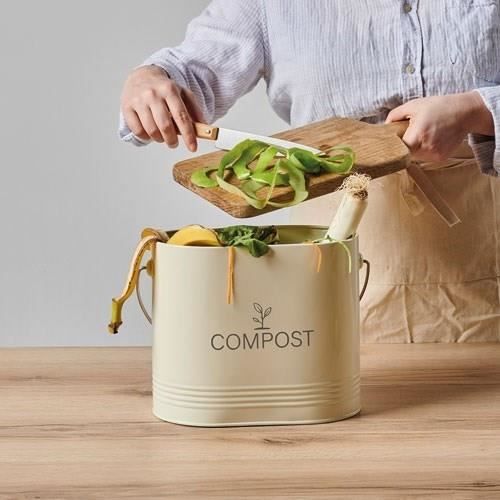 Seau à compost - GUILLOUARD - Ovale - Capacité 7L - Avec filtre à ...