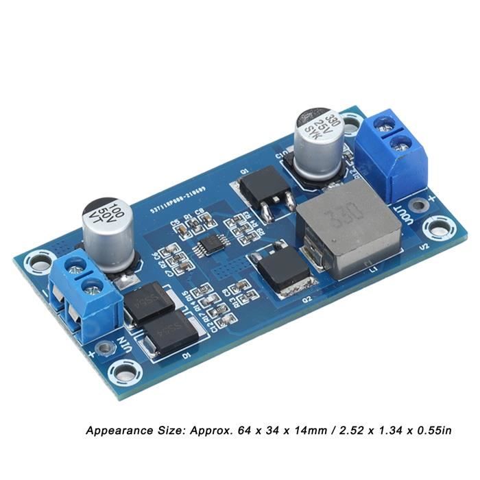 Qiilu Buck Board DC à DC Buck Module 16-36V Entrée 12V Sortie Régulateur de Tension ...