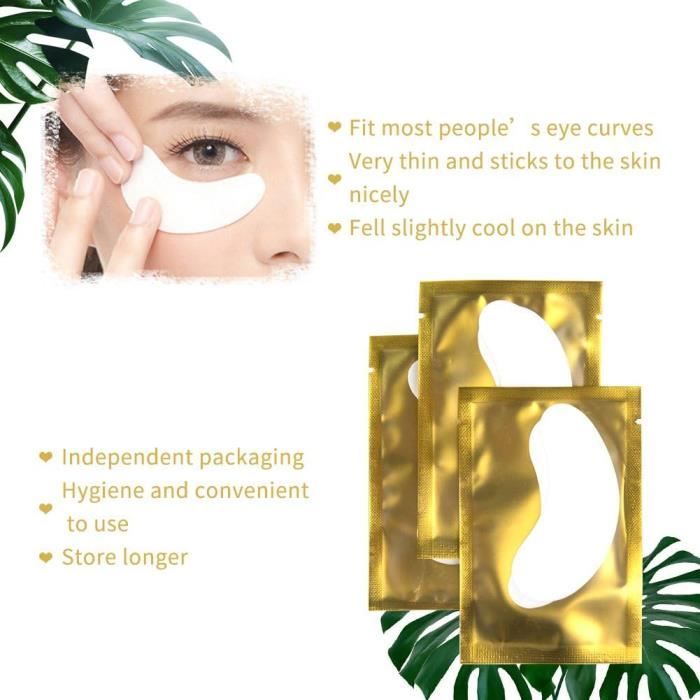 50 Paire Patchs Pour Extensions De Cils Gel Patch De Cils Gel Patch Non ...