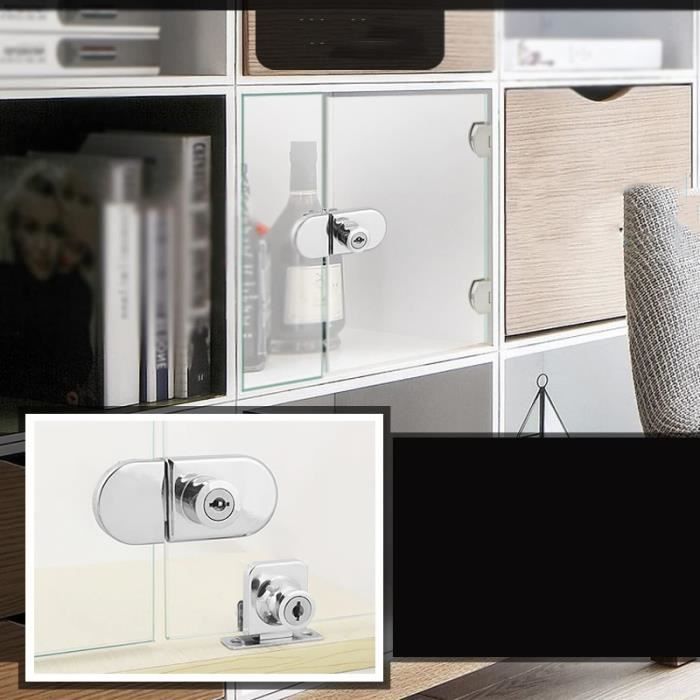 Verrou De Porte Coulissante En Verre Sans Perçage - L3905 - Argent ...