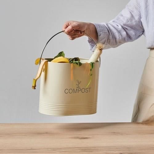 Seau à compost - GUILLOUARD - Ovale - Capacité 7L - Avec filtre à ...