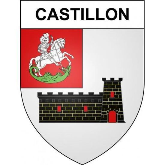 Castillon 06 ville sticker blason écusson autocollant adhésif - Taille ...