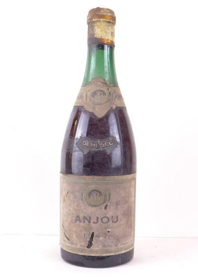 Vin blanc - anjou besombes demi-sec moelleux 1947 - loire - anjou - La ...