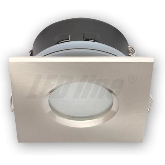 Aqua Plafonnier Spot Encastrable Carré En Aluminium Nickel Spot