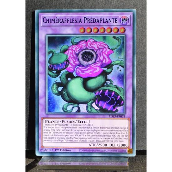 Carte YU-GI-OH LDS3-FR074 Chimèrafflesia Prédaplante - Bleu Ultra Rare ...