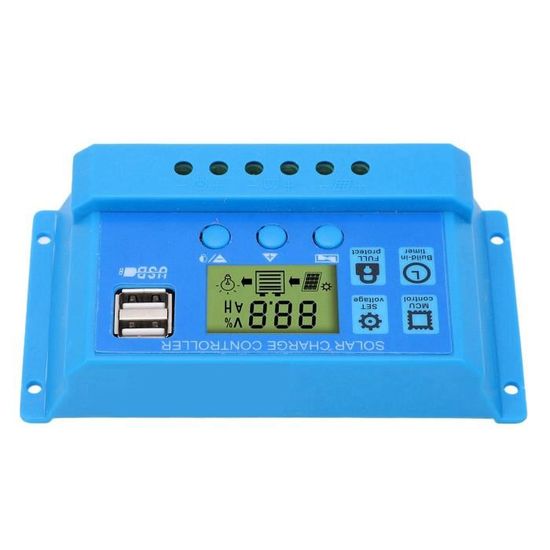 Contrôleur de charge solaire - PAR - PWM - Écran LCD - 2 USB - Protection multiple - Cdiscount ...