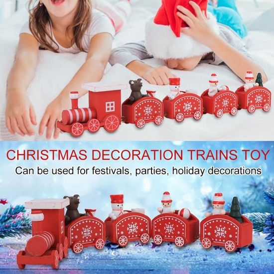 CHE Père Noël en bois trains jouet dessin animé enfants enfant ...