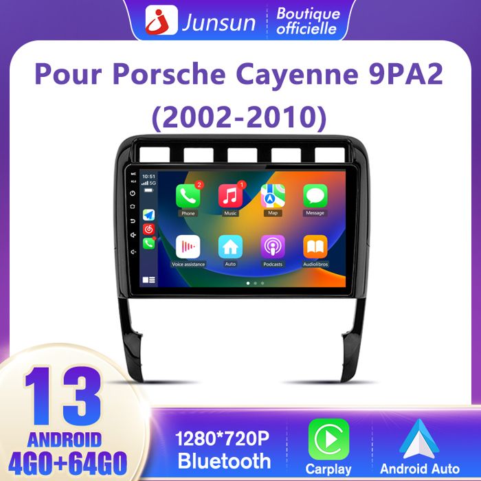 Junsun Autoradio Android 13 4Go+64Go pour Porsche Cayenne 9PA (2002 ...