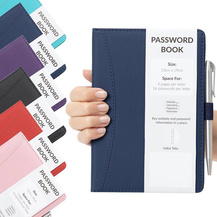 Carnet De Mots De Passe Avec Index A-Z Couverture Rigide A5 Avec ...