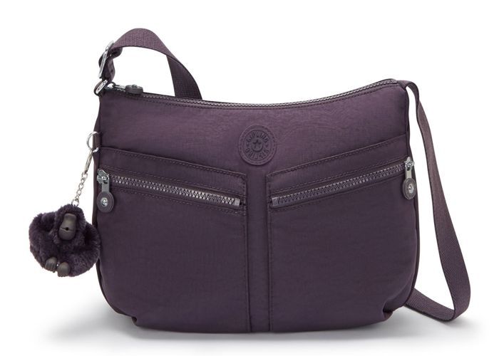 Kipling Sac à épaule bandoulière violet foncé pour femme - Basic Eyes Wide Open Izellah Medium ...