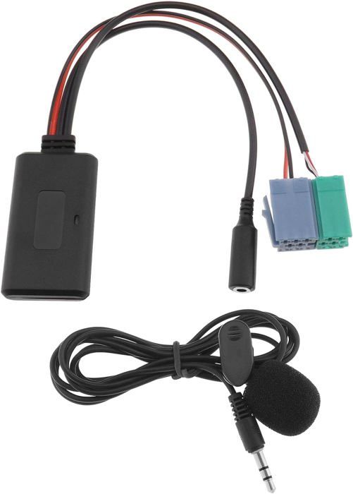 Adaptateur Aux Bluetooth Avec Microphone Compatible Avec Renault Clio/Espace/Kangoo/Laguna ...