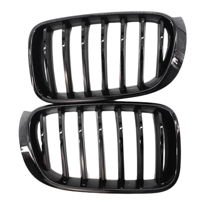 2 pièces calandre de pare-chocs avant gril de rein double barre ABS ...