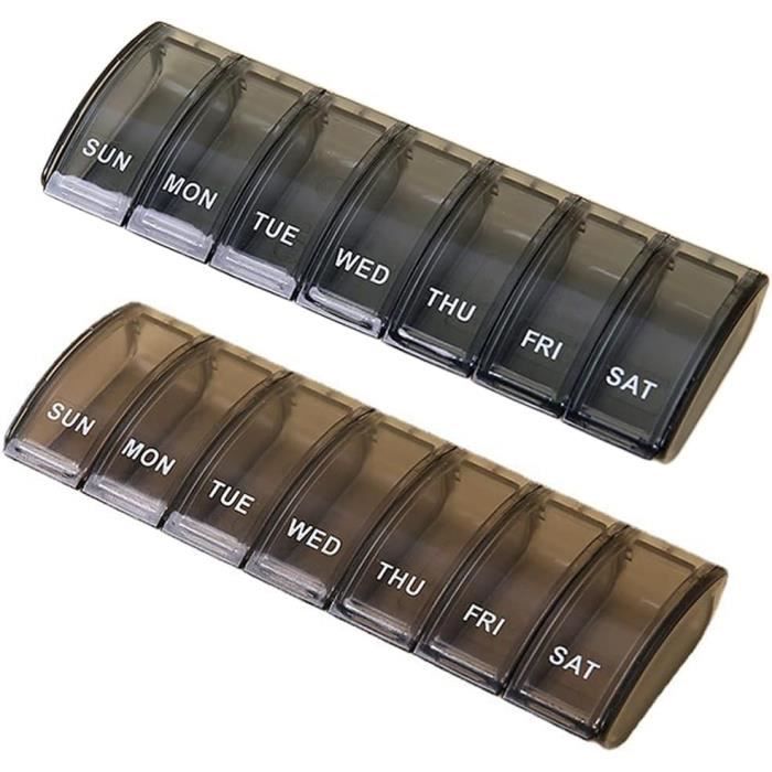 Pilulier Semainier, Lot De 2 Pilulier Hebdomadaire 7 Jours -Piluliers ...